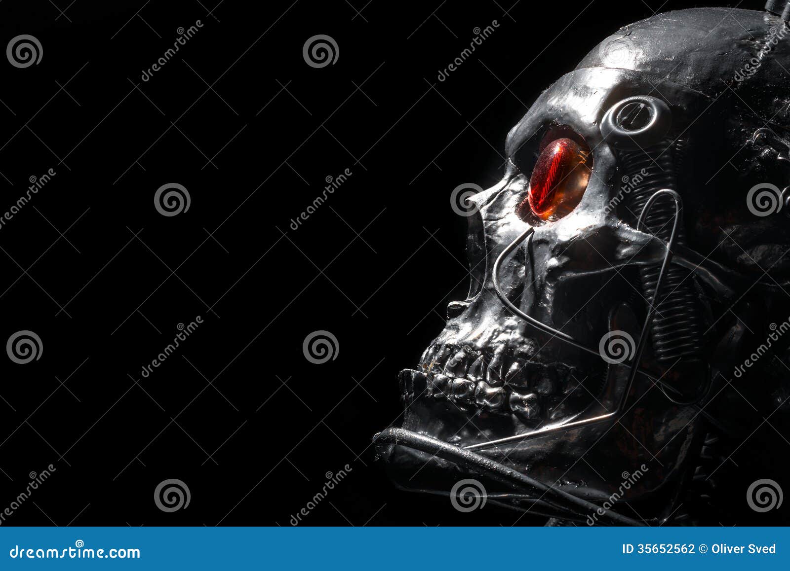 Skull of a Human Size Robot Stock Photo - Image of fear, evil: 35652562
