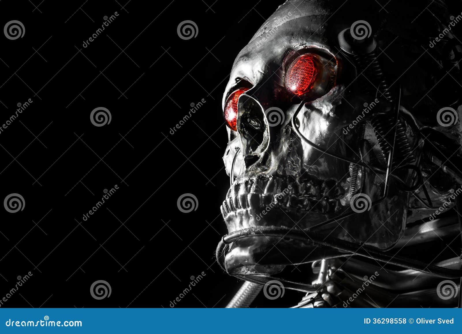 Skull of a Human Size Robot Stock Photo - Image of anger, horror: 36298558