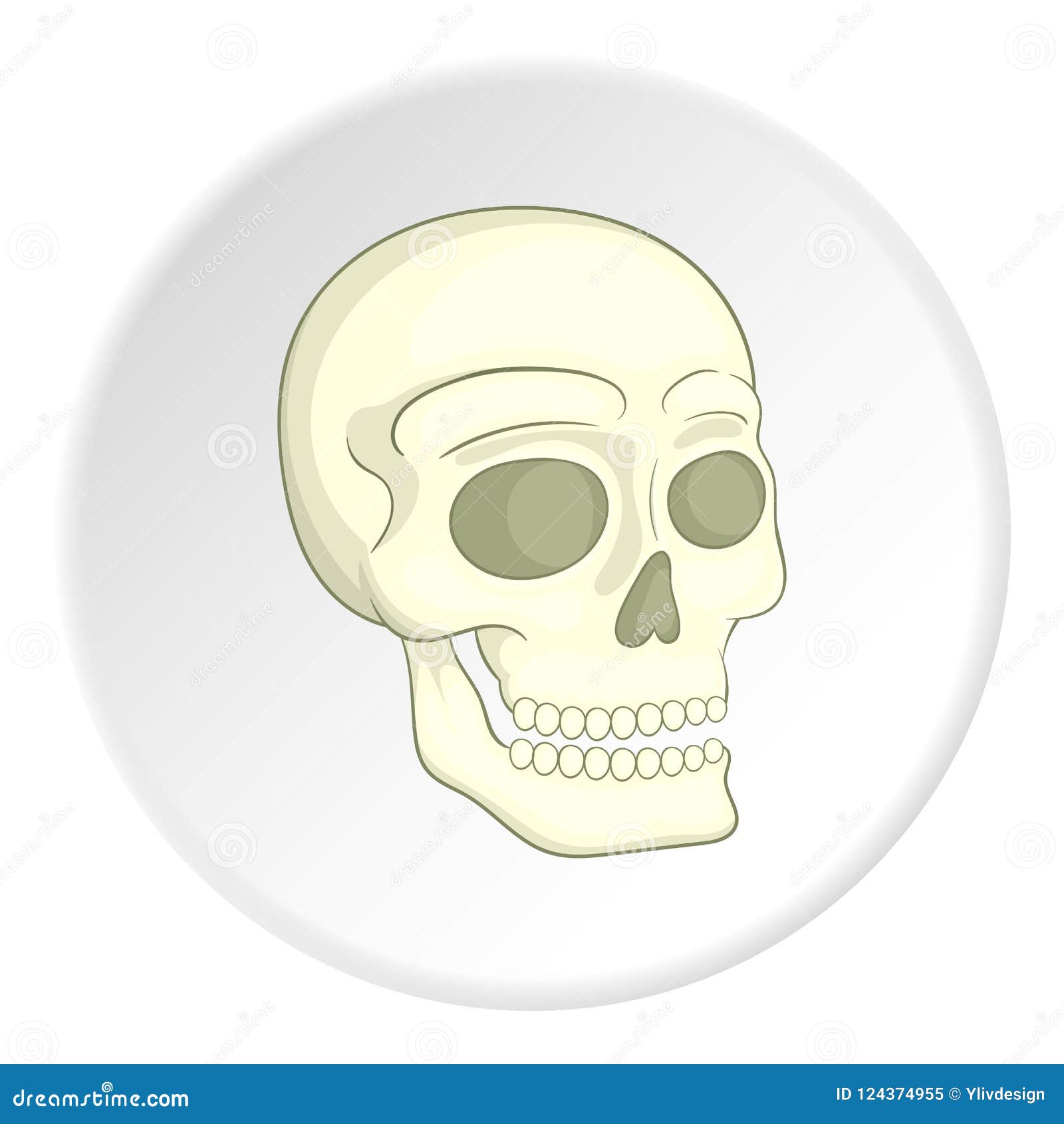 Skull Icon, Isometric Style Stock Illustration - Illustration of ...
