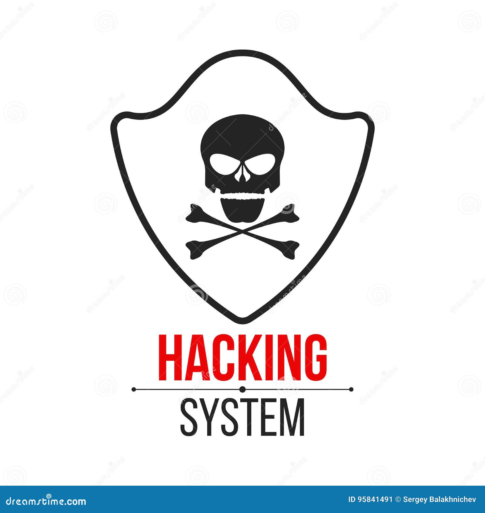 Hacking Skull Logo