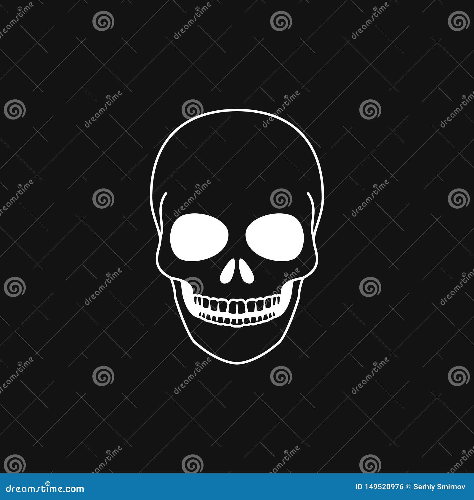 Skull Icon Sign Symbol for Design Stock Illustration - Illustration of ...