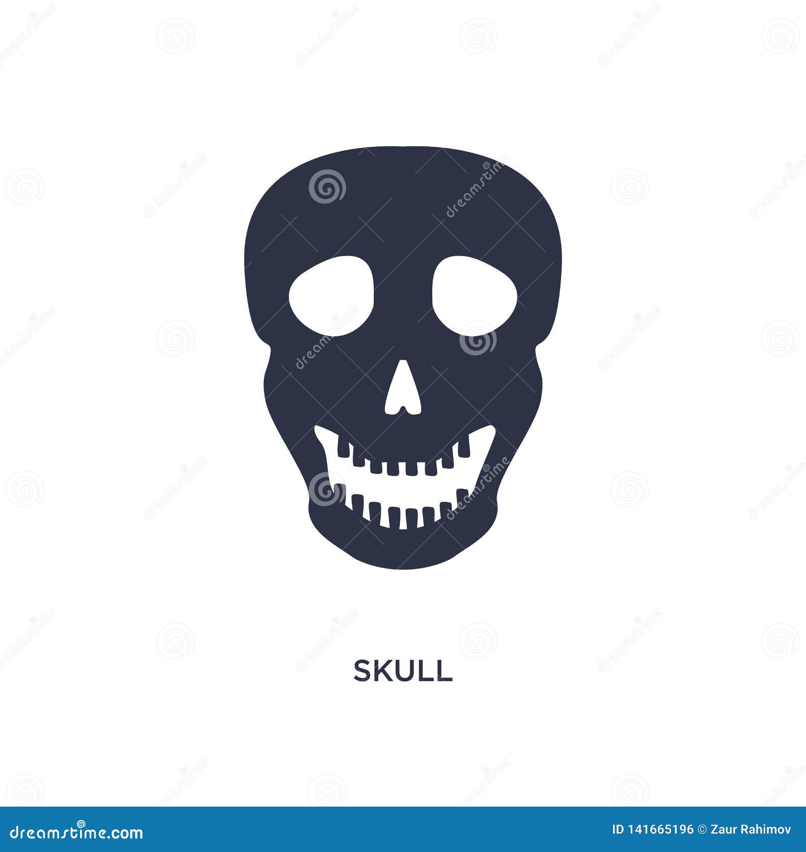 Skull Icon on White Background. Simple Element Illustration from ...