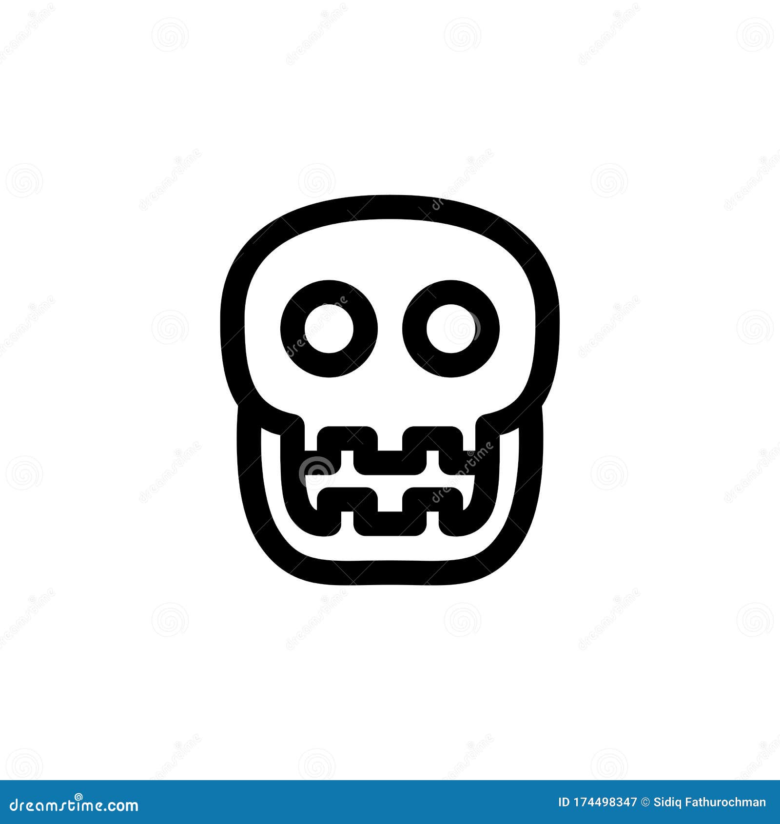 Skull Icon stock vector. Illustration of human, hazard - 174498347