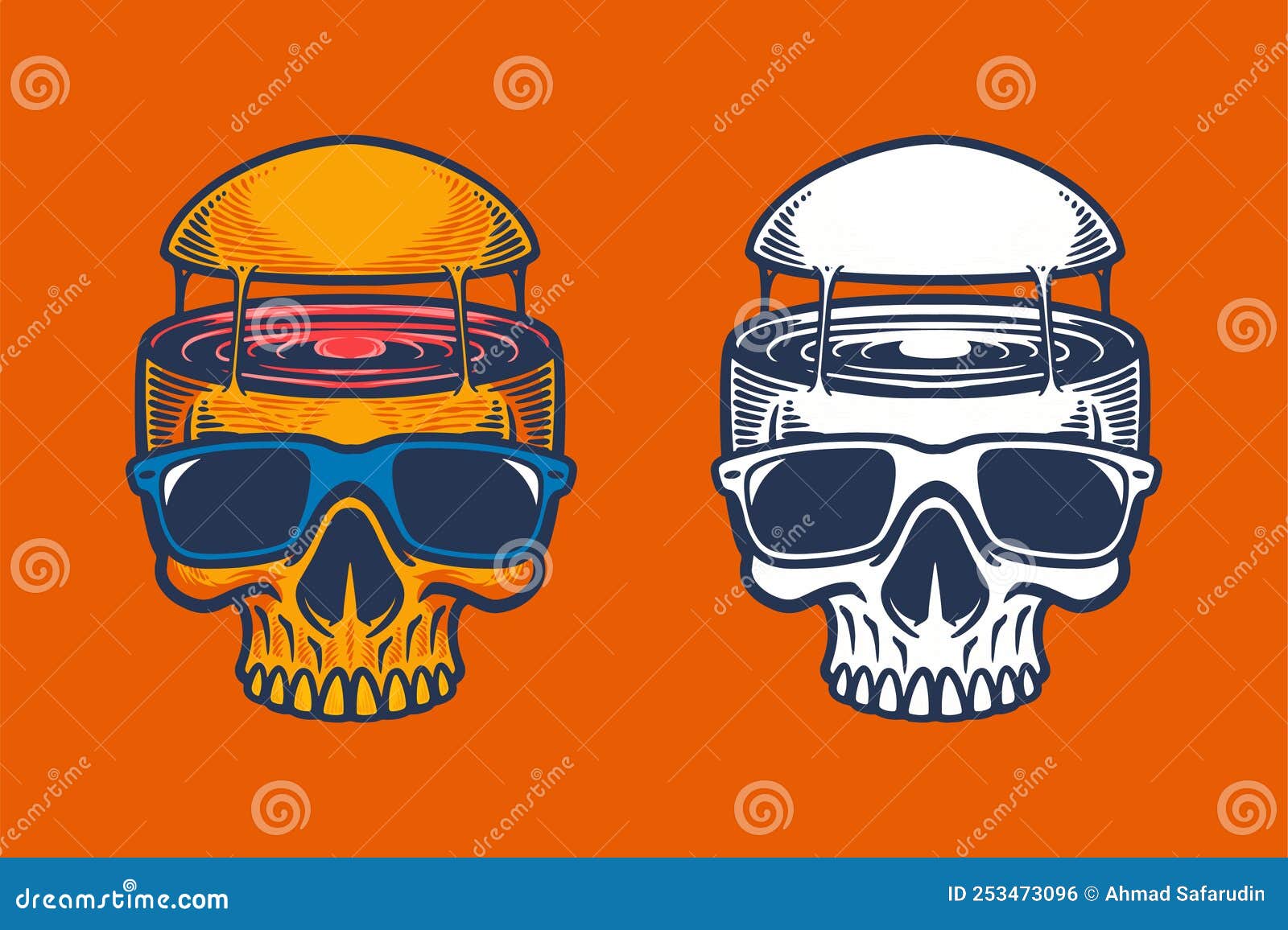 SKULL ILLUSTRATION NEW FILE 1-02 Stock Vector - Illustration of people ...