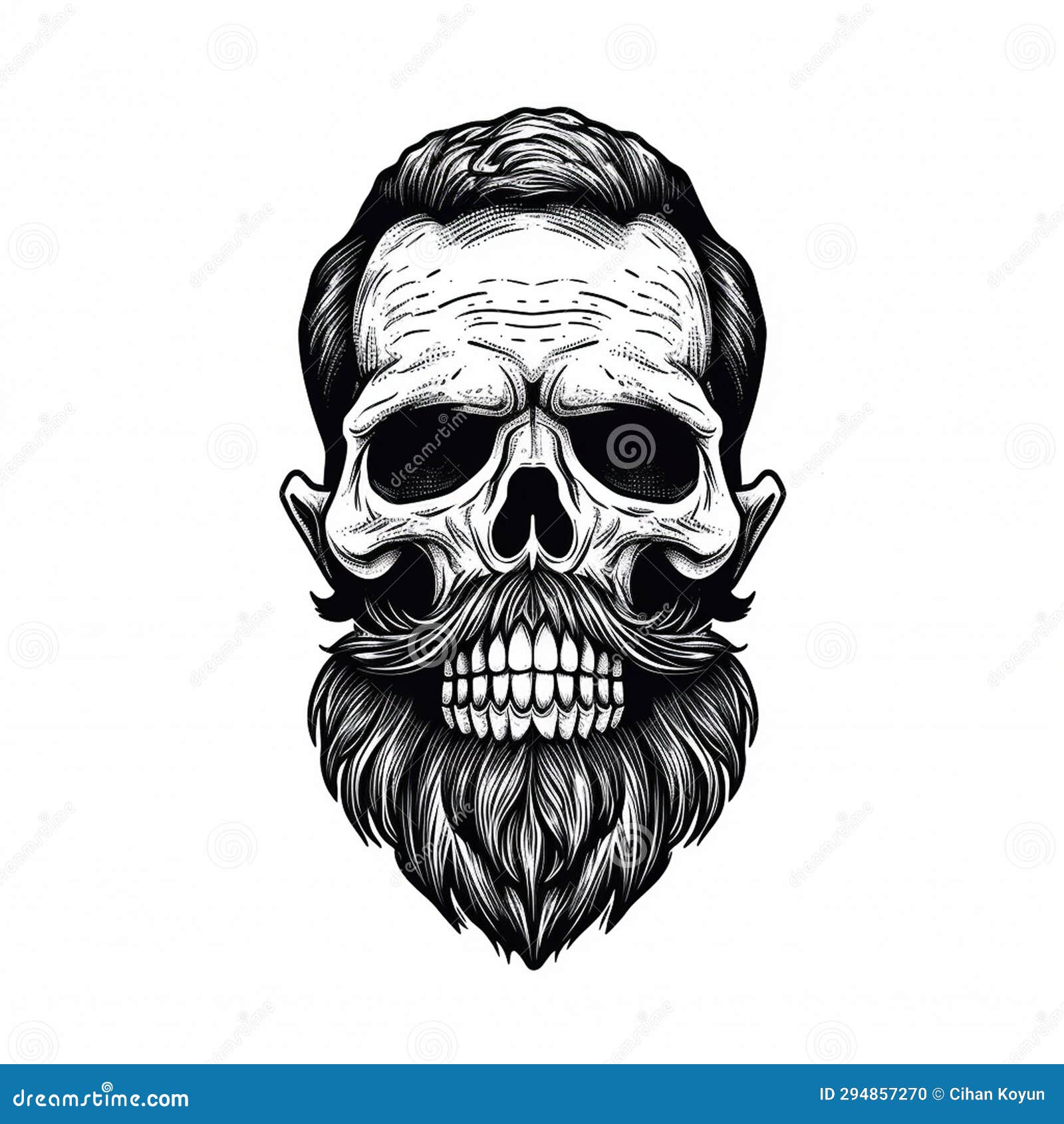 Skull with Infinity Symbol stock illustration. Illustration of dark ...