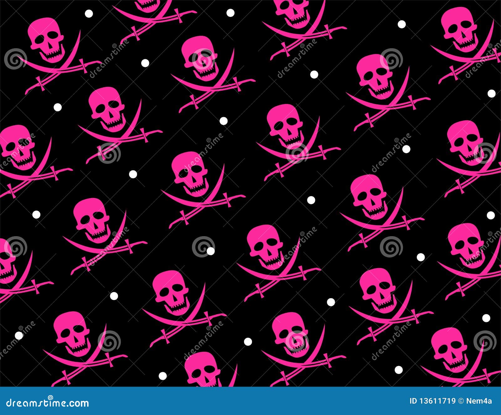 Skull Jolly Roger Repeat Pattern Stock Vector - Illustration of pattern ...