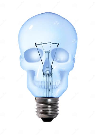 Skull light bulb lamp stock image. Image of creativity - 16939571