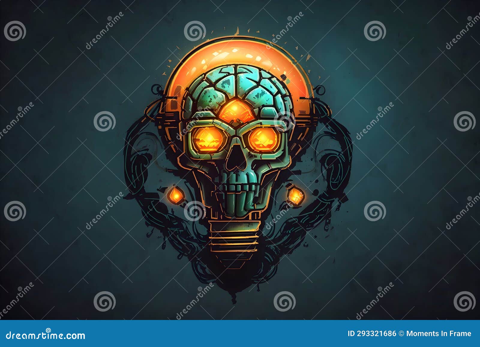 Red Lightbulb With Skull And Crossbones Stock Photo | CartoonDealer.com ...