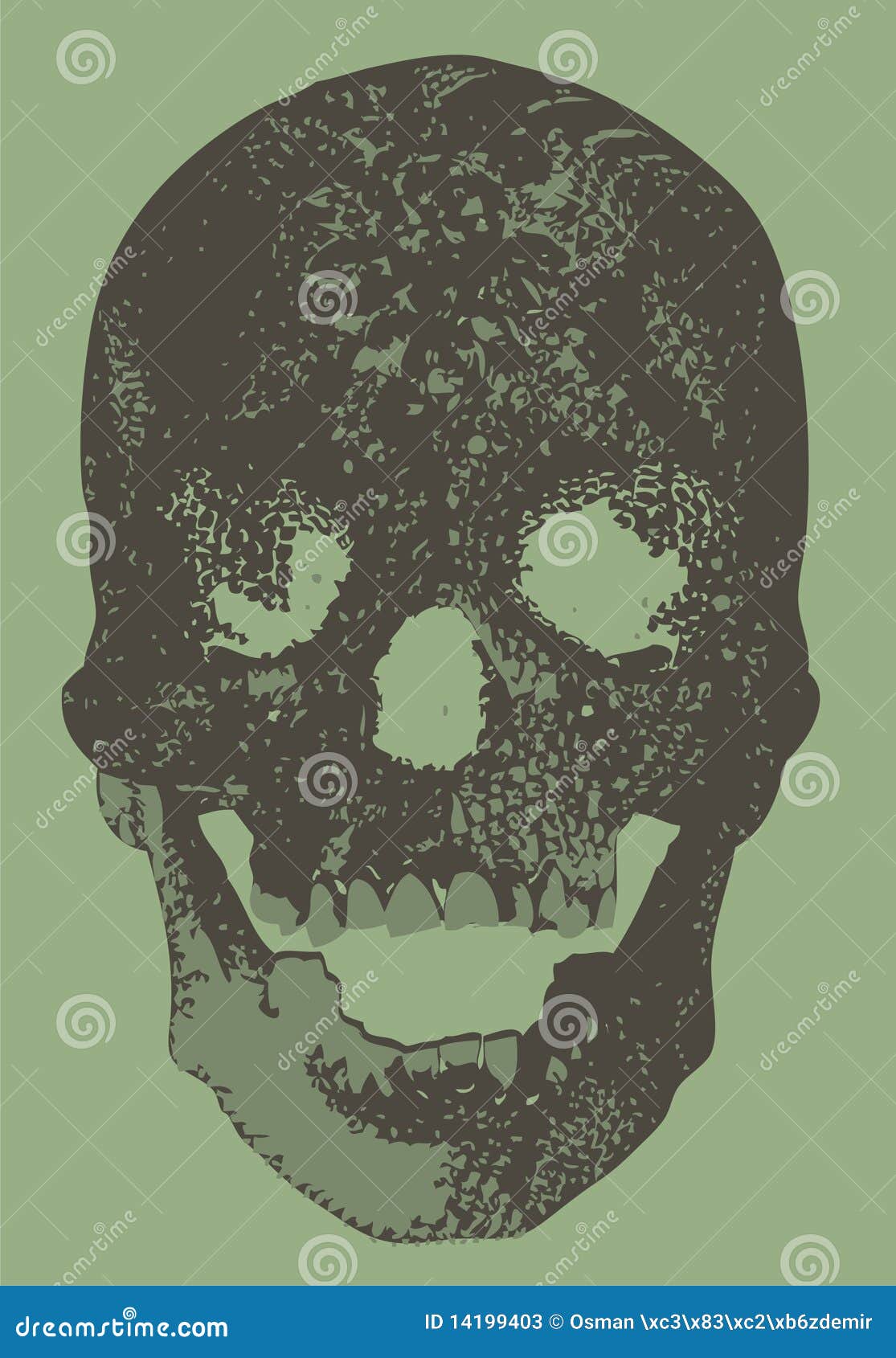 Skull line stock vector. Illustration of graphic, crown - 14199403