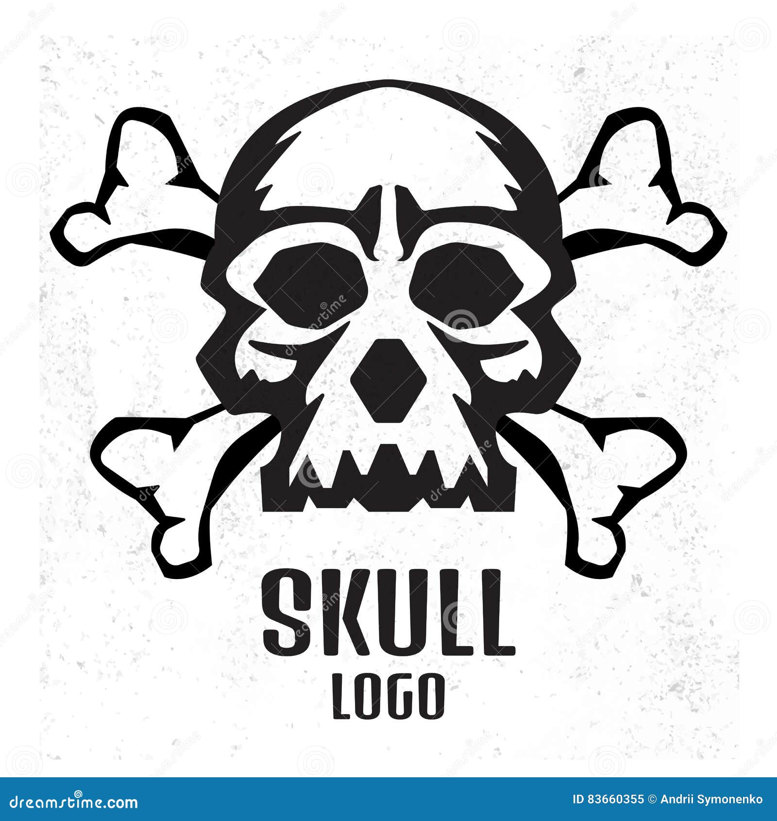 Skull logo. Human skull stock vector. Illustration of background - 83660355
