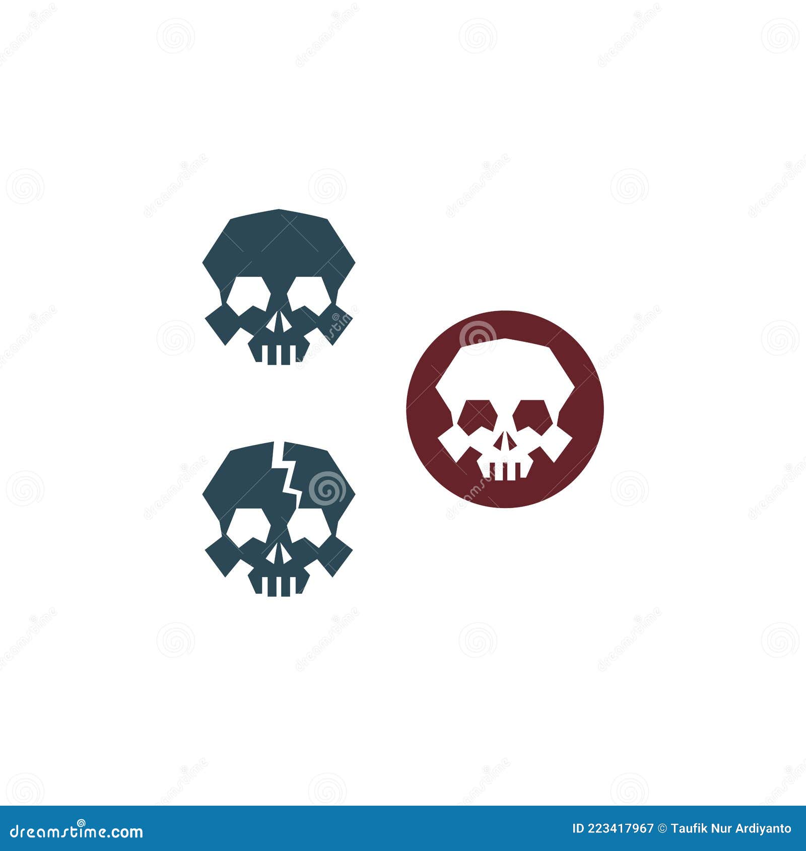 Skull Logo Icon Design Vector Template Stock Vector - Illustration of ...