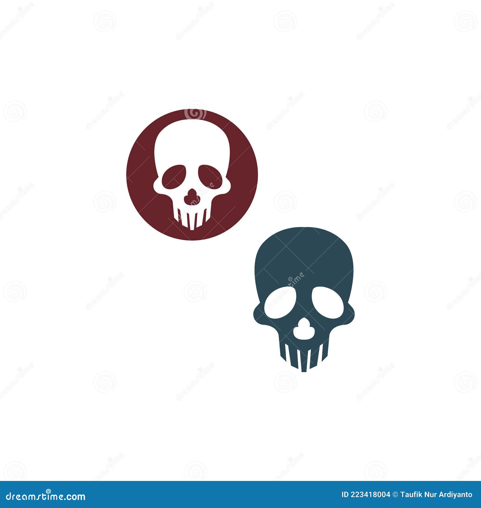 Skull Logo Icon Design Vector Template Stock Vector - Illustration of ...