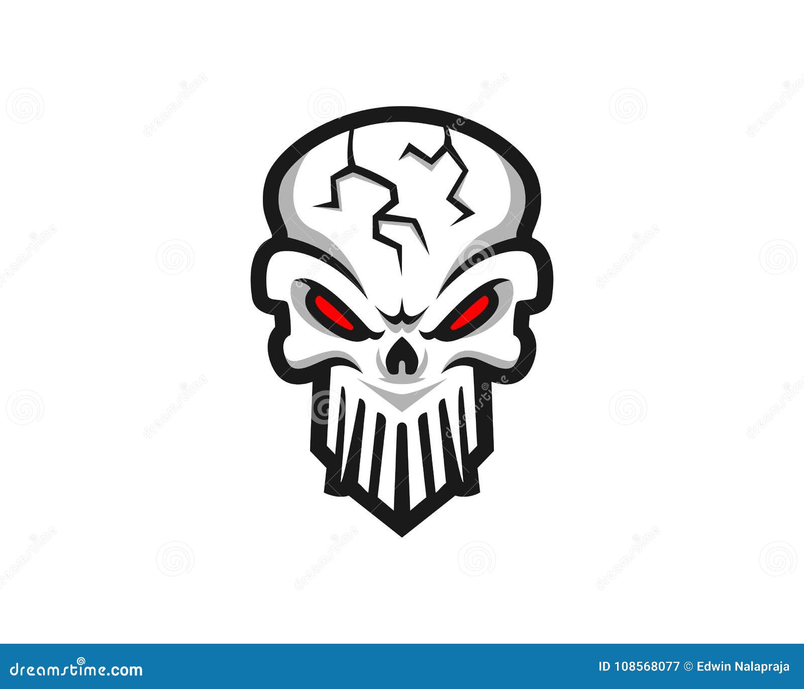 Skull Logo, Icon or Skull Illustration, Vector of Skeleton. Stock ...