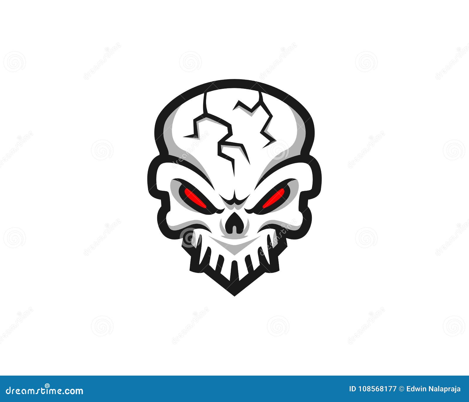 Skull Logo, Icon or Skull Illustration, Vector of Skeleton. Stock ...