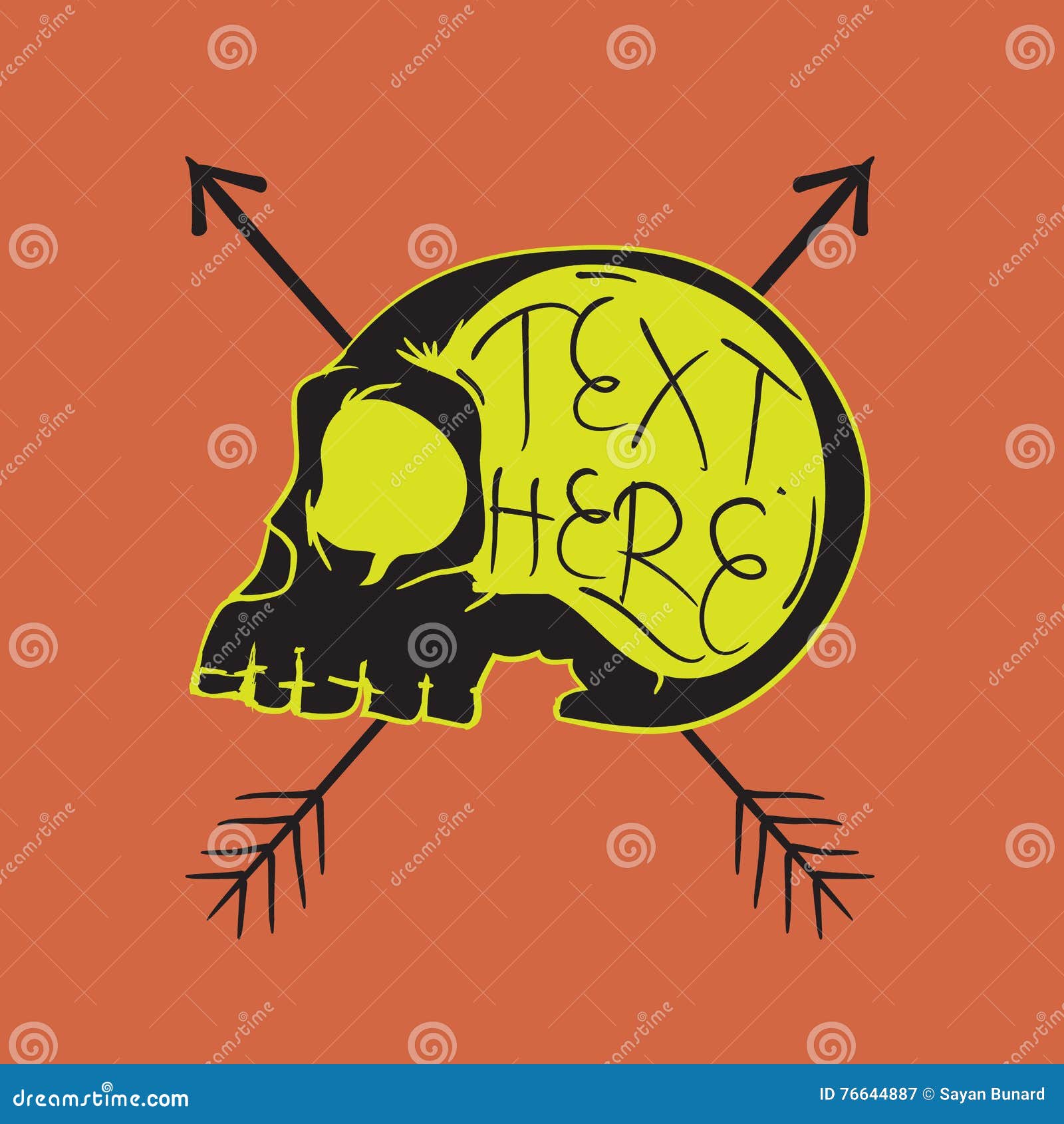 Skull logo vector stock vector. Illustration of hell - 76644887