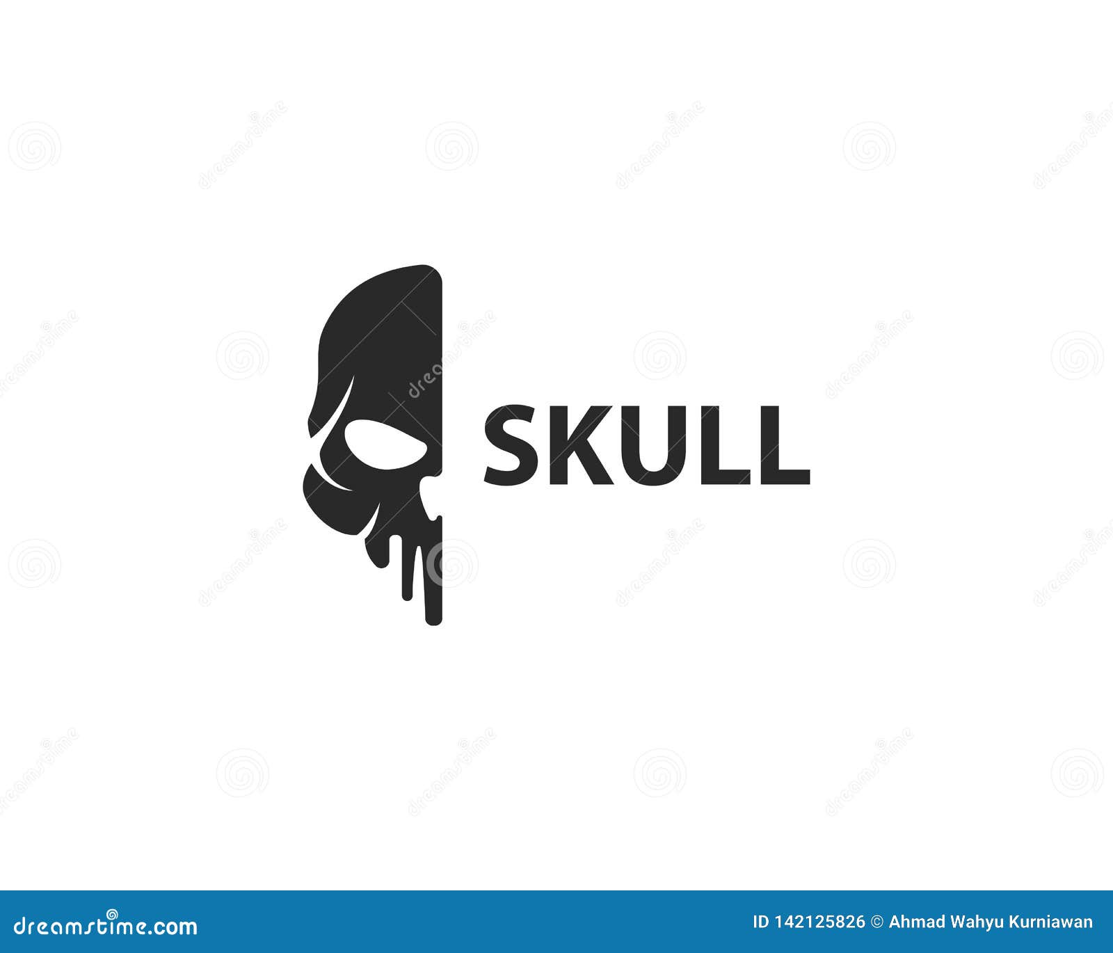 Skull logo vector stock vector. Illustration of bone - 142125826