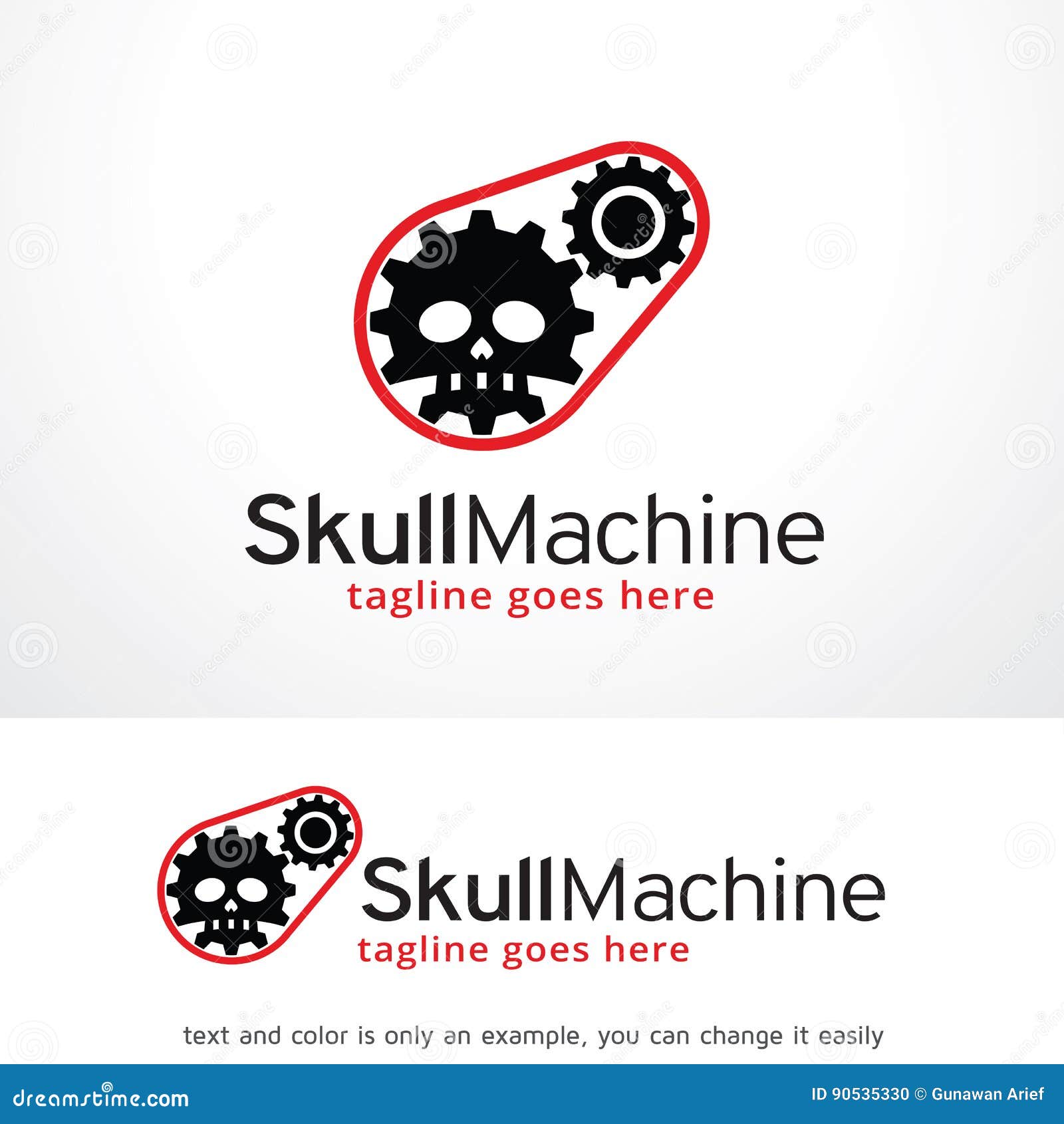 Skull Machine Logo Template Design Vector, Emblem, Design Concept ...
