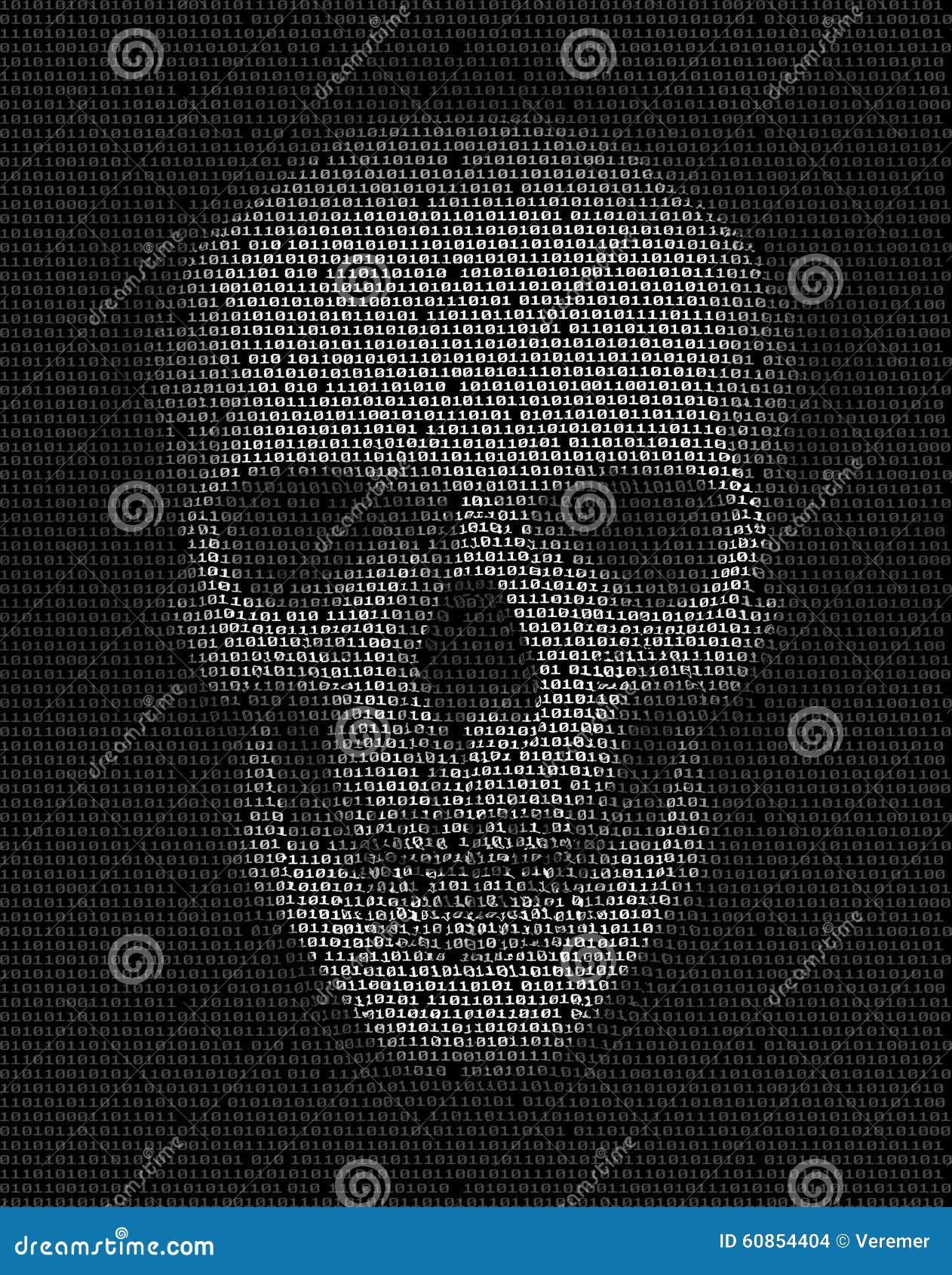 Skull Made of Binary Code. Hacker, Cyber War Symbol Stock Illustration ... Skull Made of Binary Code. Hacker, Cyber War Symbol Stock Illustration ...