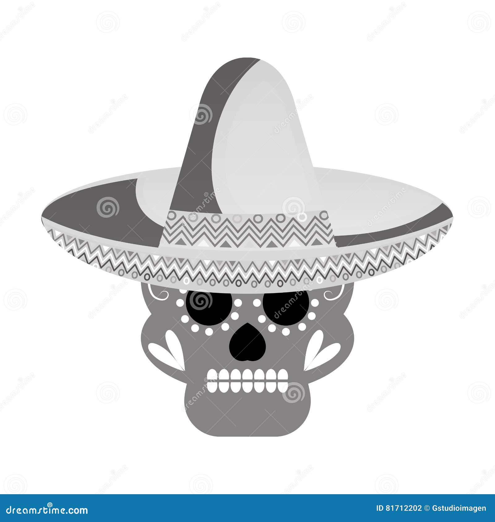 Skull mask mexican culture stock vector. Illustration of mexico - 81712202