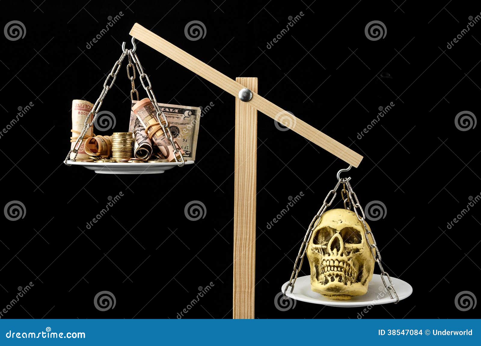 Skull and Money stock photo. Image of cash, justice, skull - 38547084