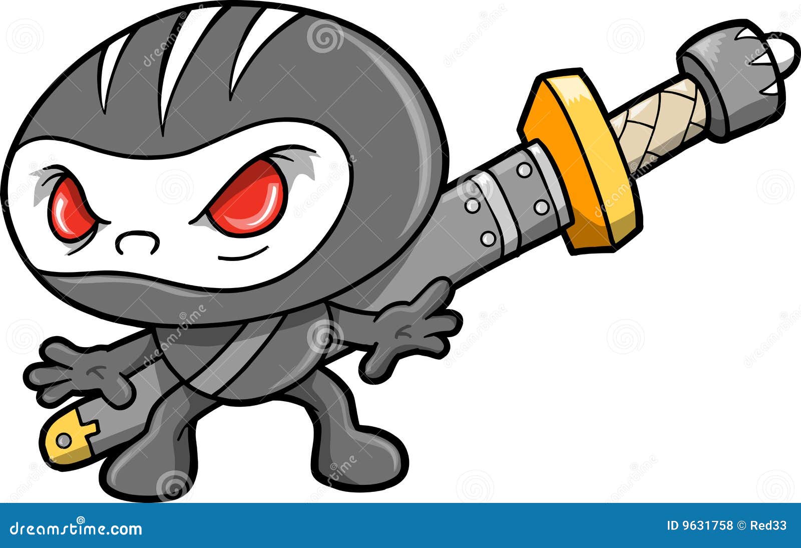 Ninja Kid Vector Logo Image | CartoonDealer.com #128832197