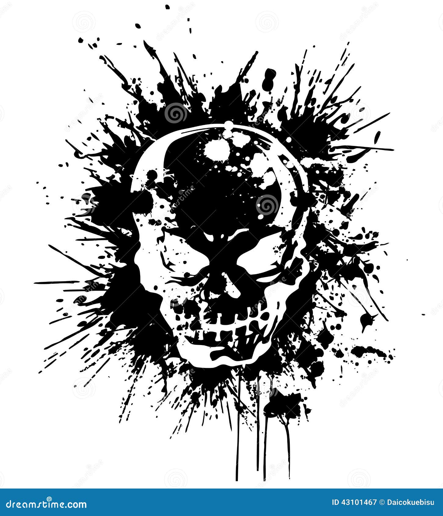 Skull Scattered Anterior View Royalty-Free Stock Photo | CartoonDealer ...