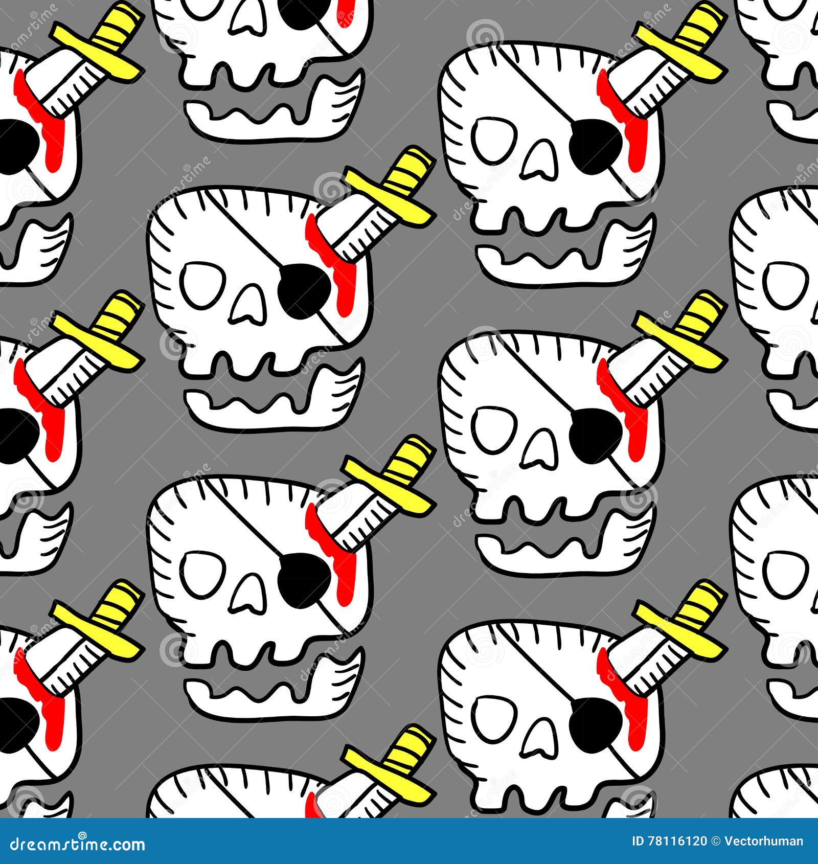 Skull pattern design stock vector. Illustration of cute - 78116120