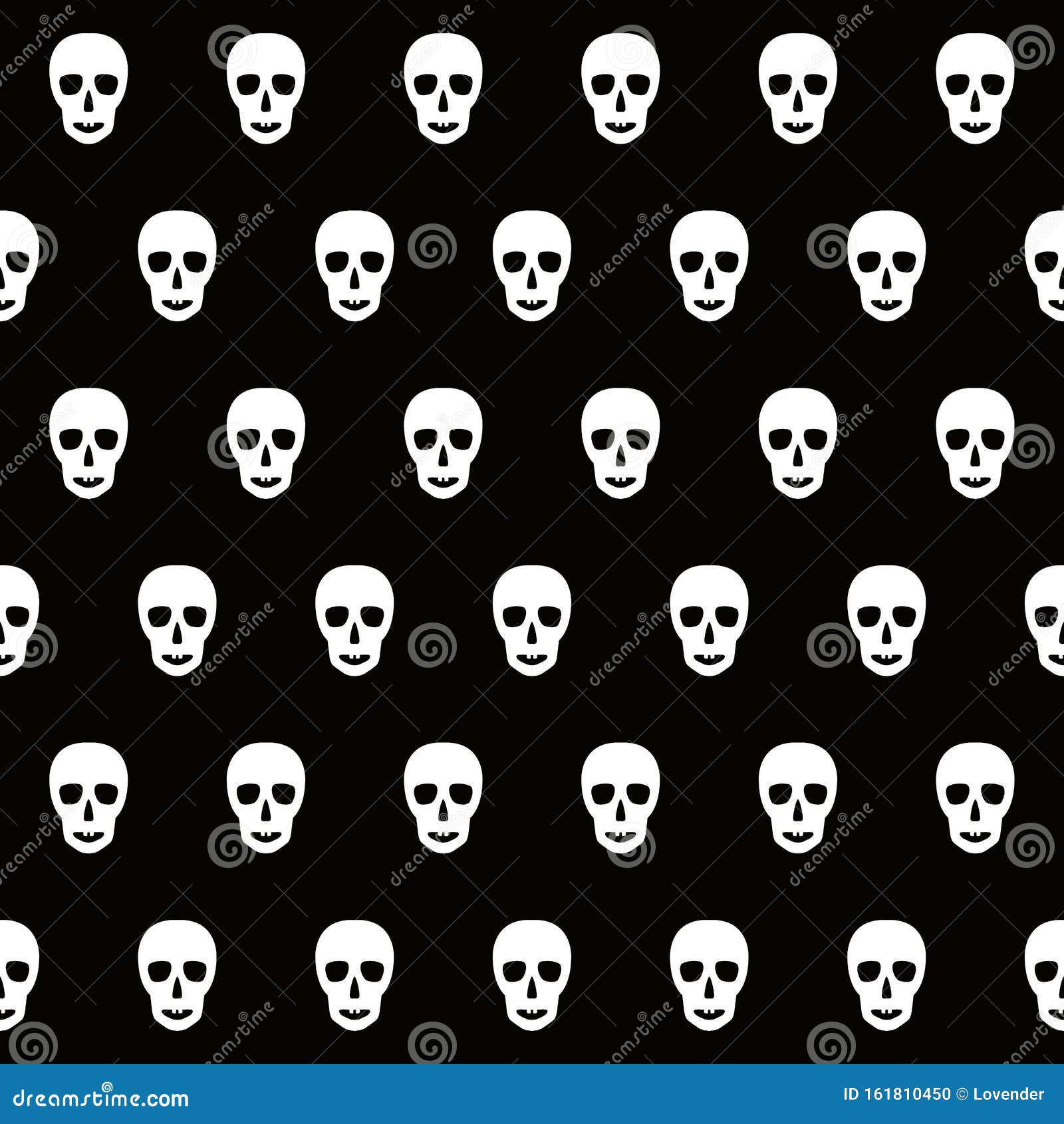 Skull Pattern. Seamless Vector Background Stock Vector - Illustration ...