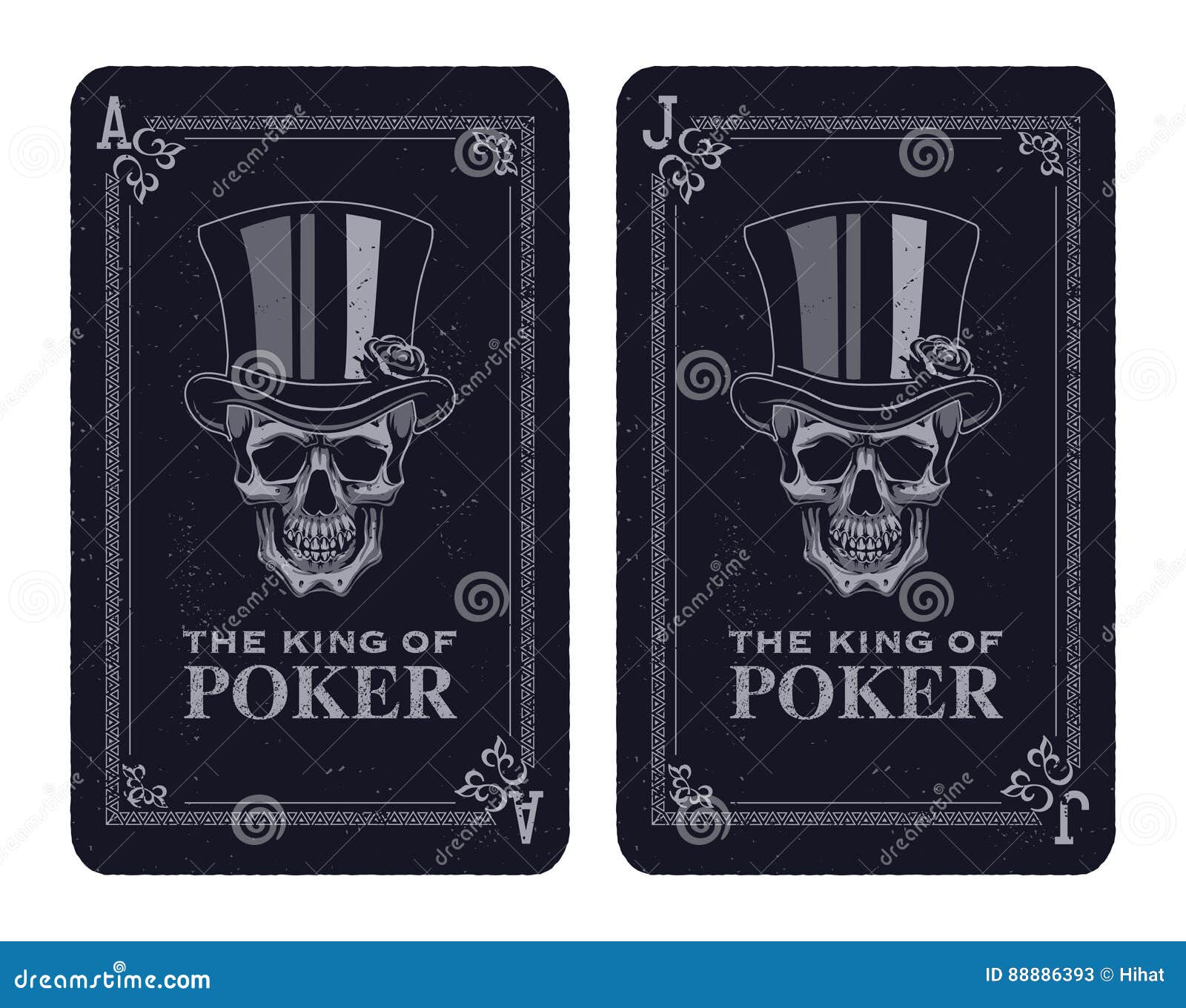 Skull poker card vector stock vector. Illustration of emblem - 88886393