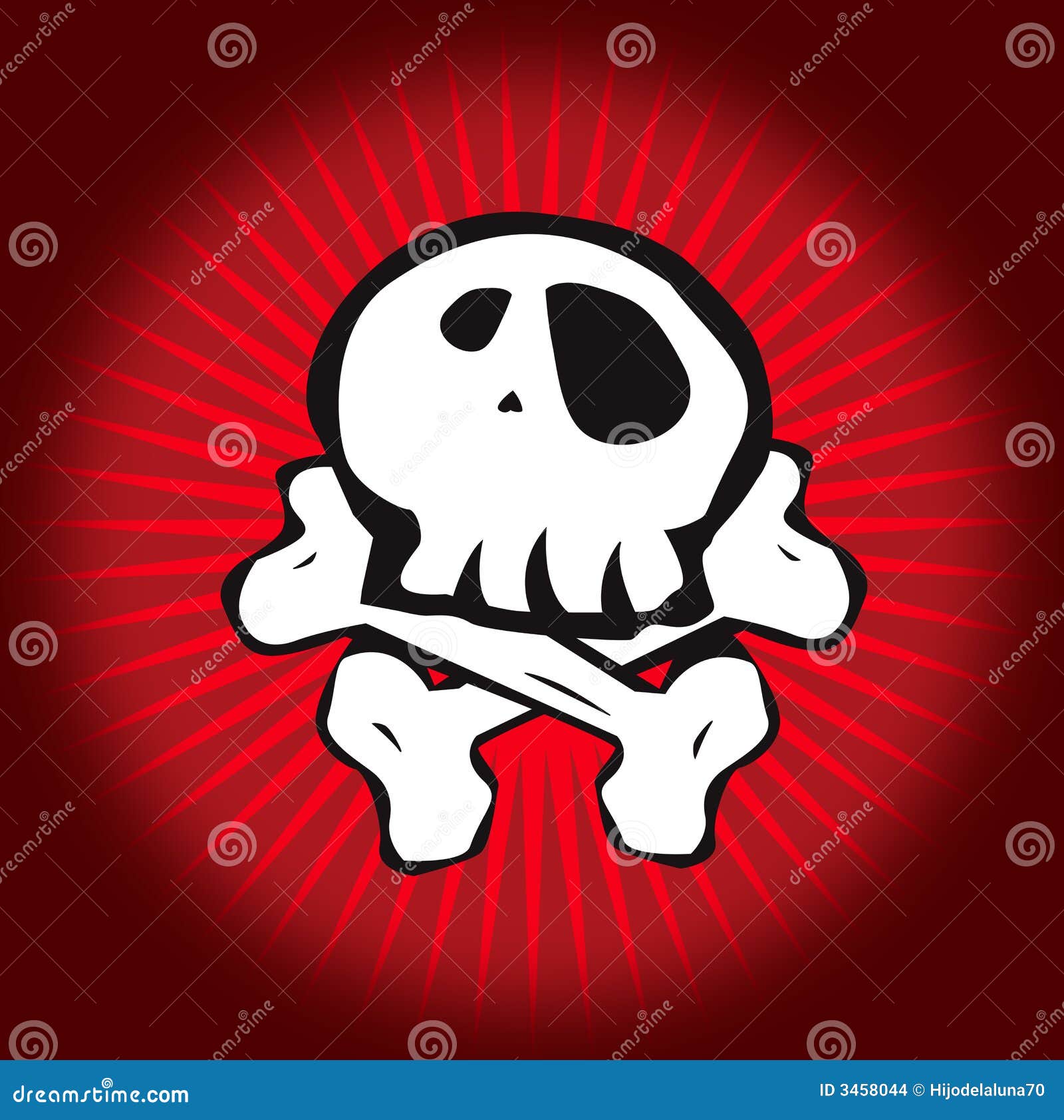Skull Red stock vector. Illustration of colorful, disaster - 3458044