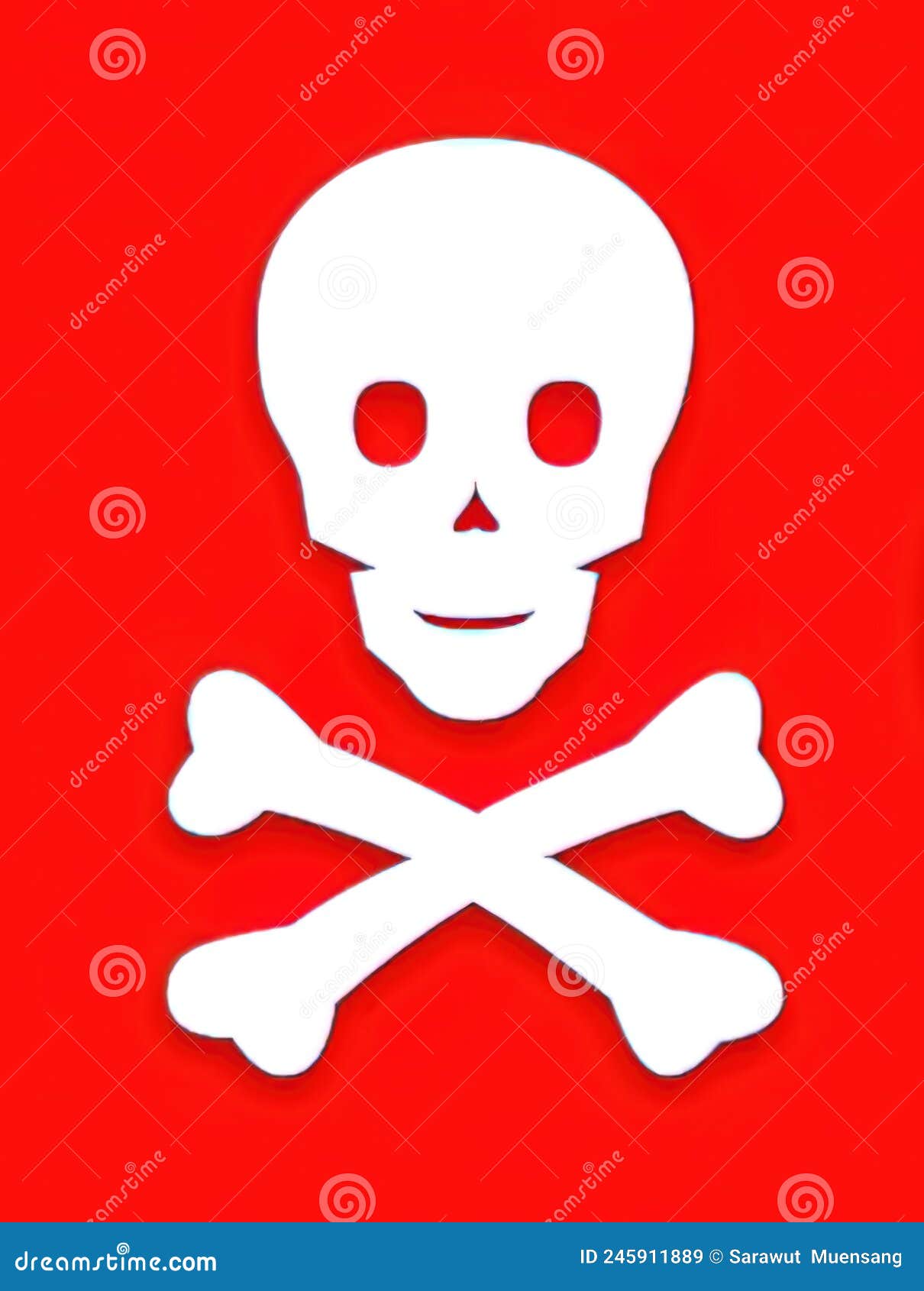 Skull On Red Background Royalty-Free Stock Photography | CartoonDealer ...