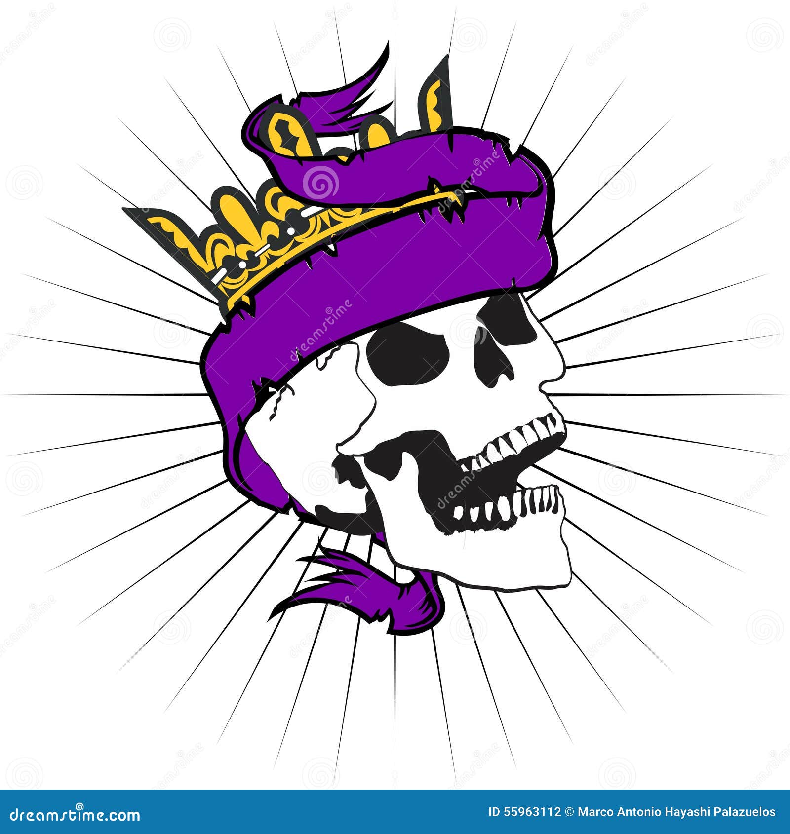 Skull Ribbon Tattoo Tshirt Crown2 Stock Vector - Illustration of vector ...