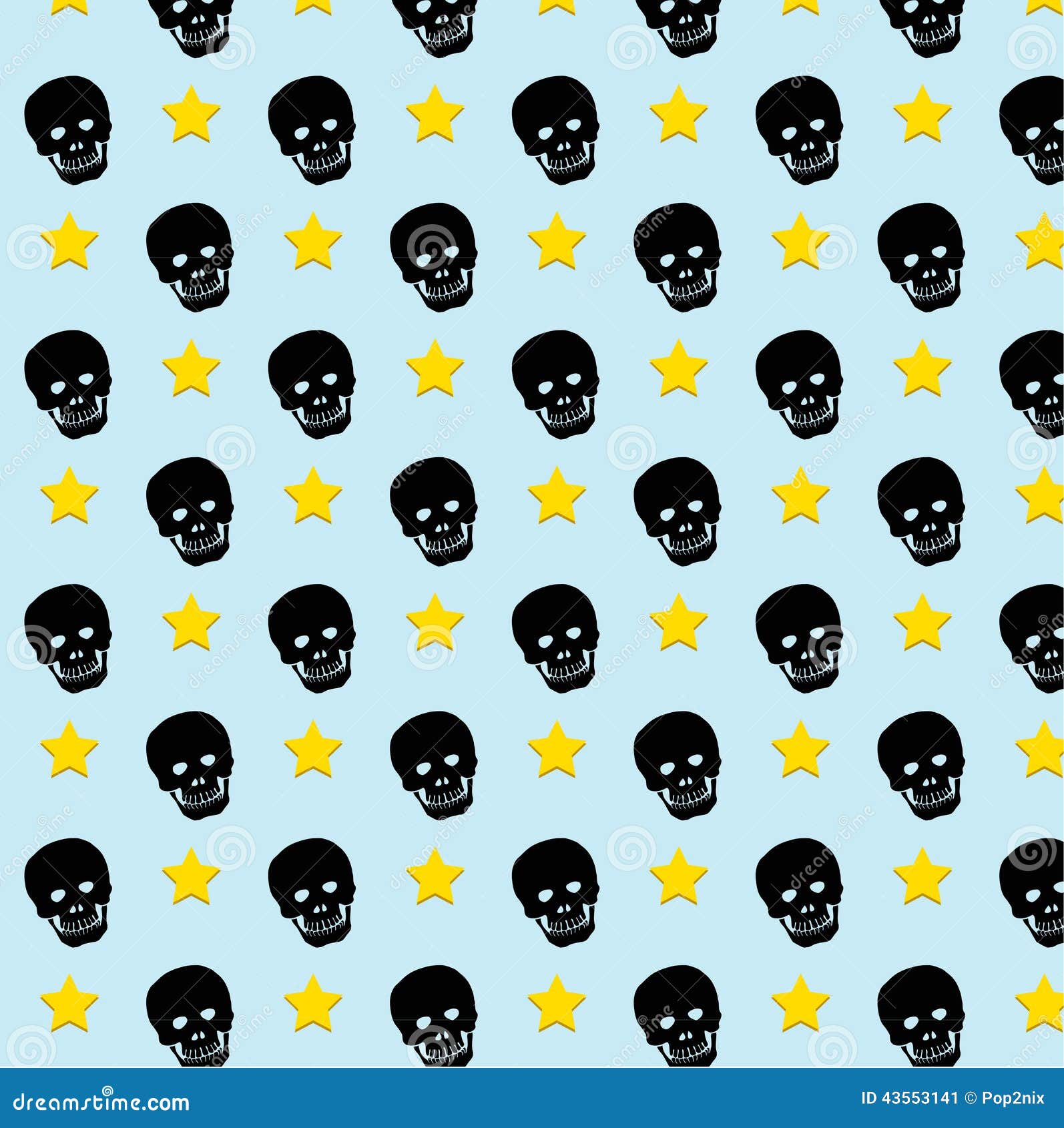 Colorful Star And Skull Wallpaper