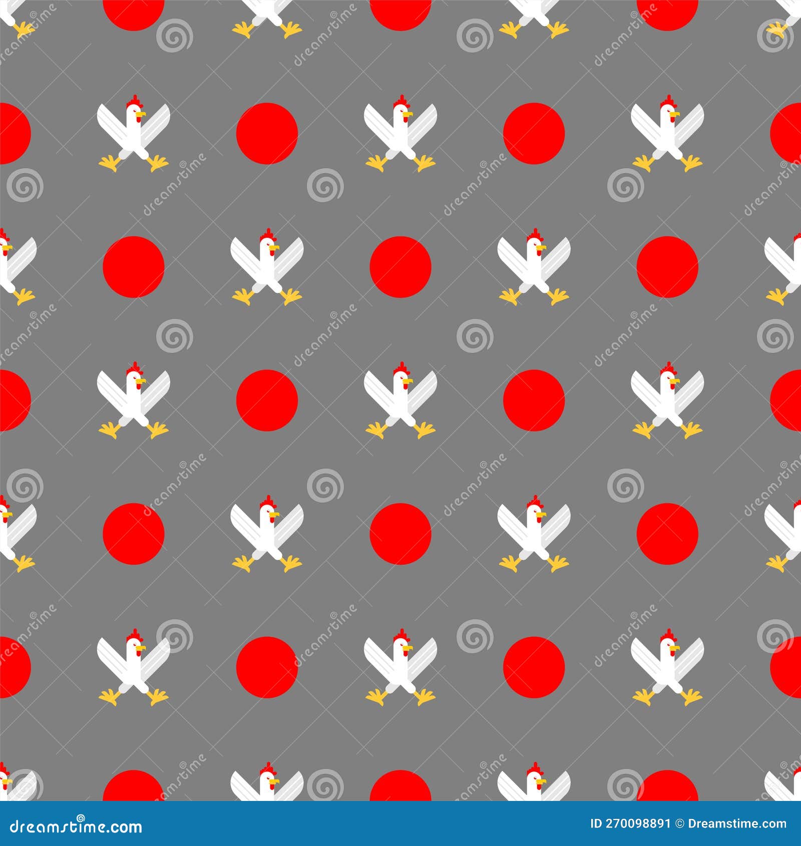 Skull Rooster Pattern Seamless. Skeleton Rooster Background. Vector ...