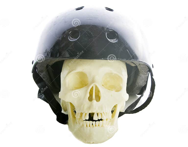 Skull with safety helmet. stock photo. Image of dead - 17465684