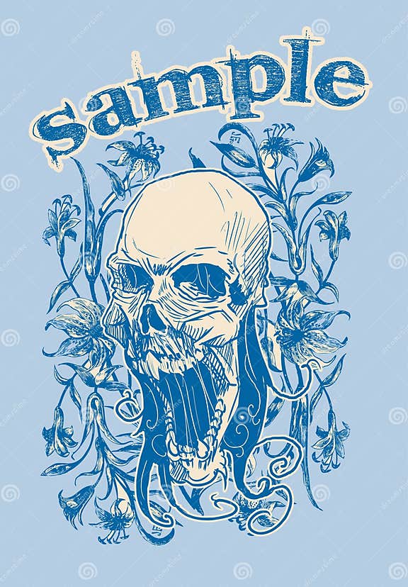 Skull Sample stock vector. Illustration of danger, scary - 5059625