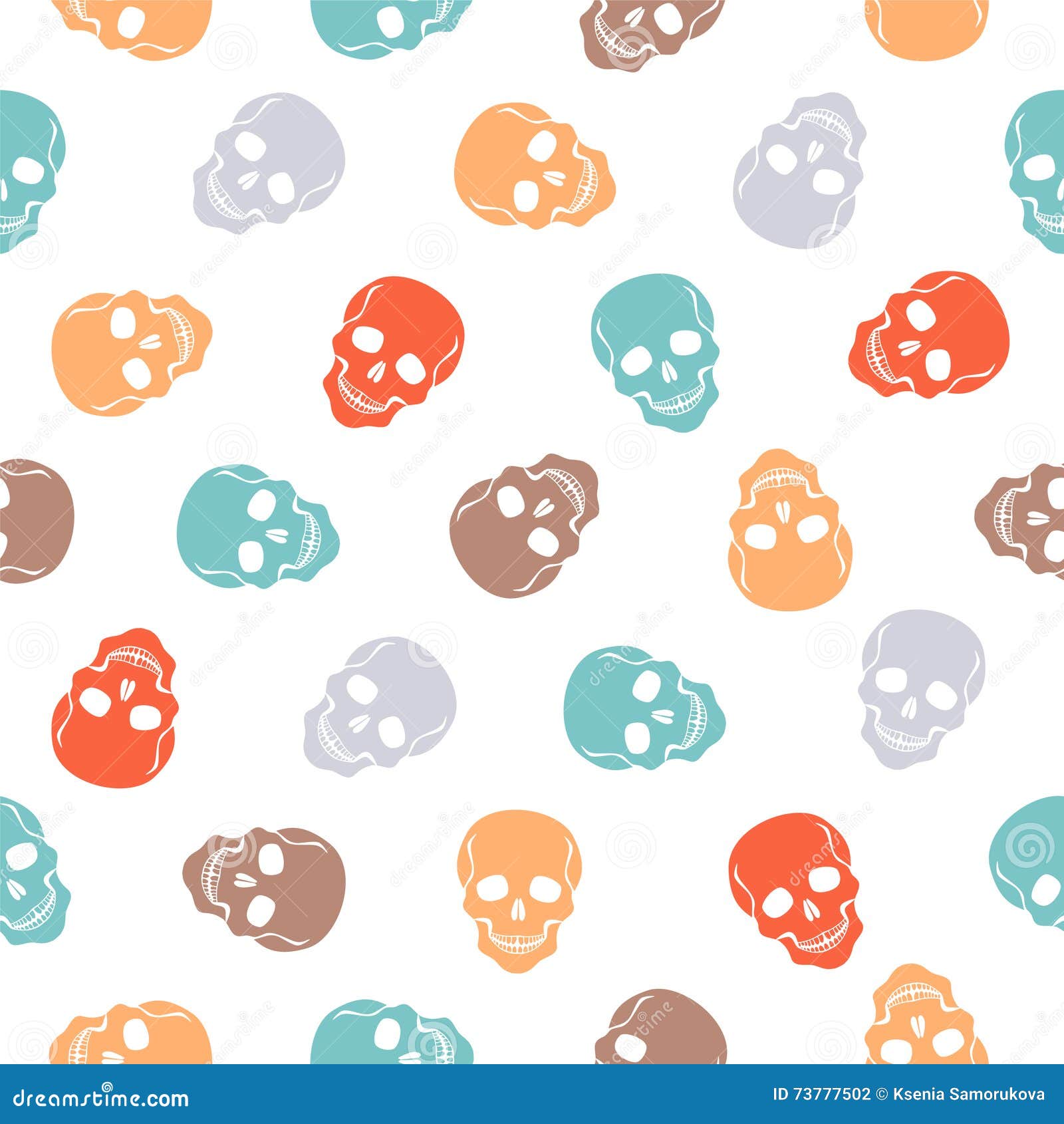 Skull seamless pattern stock vector. Illustration of pirate - 73777502