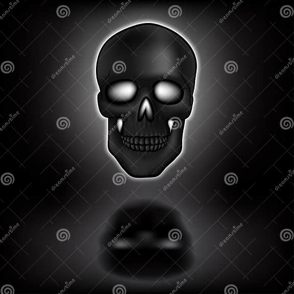 Skull with shadow stock vector. Illustration of head - 44426258