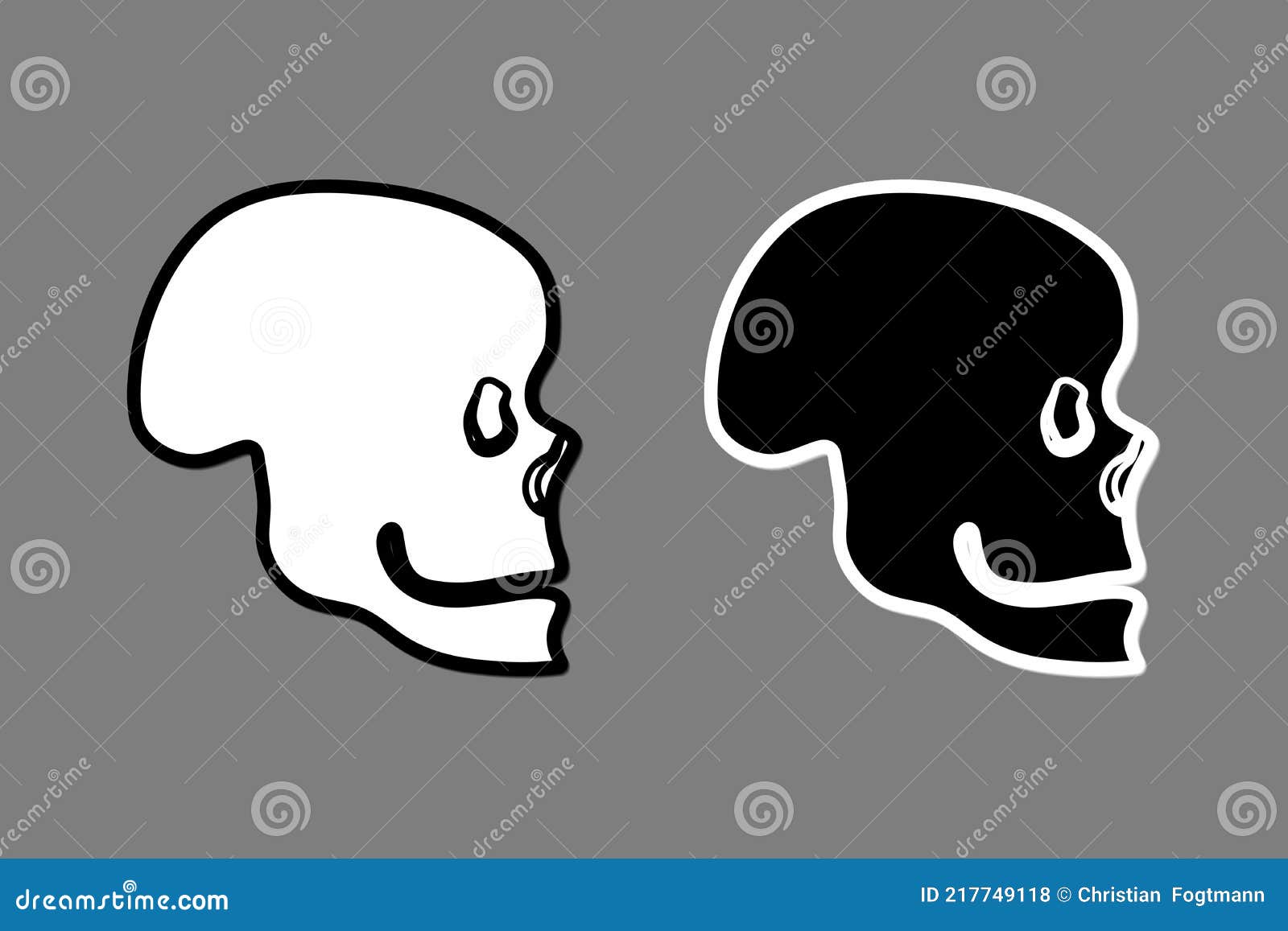Skull Side View Line Icon Concept. Skull Side View Vector Linear ...