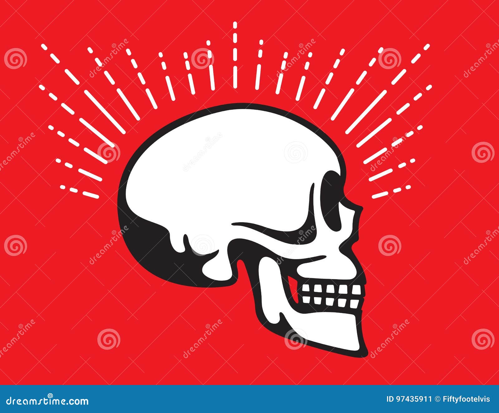 Skull Side View Line Icon Concept. Skull Side View Vector Linear ...