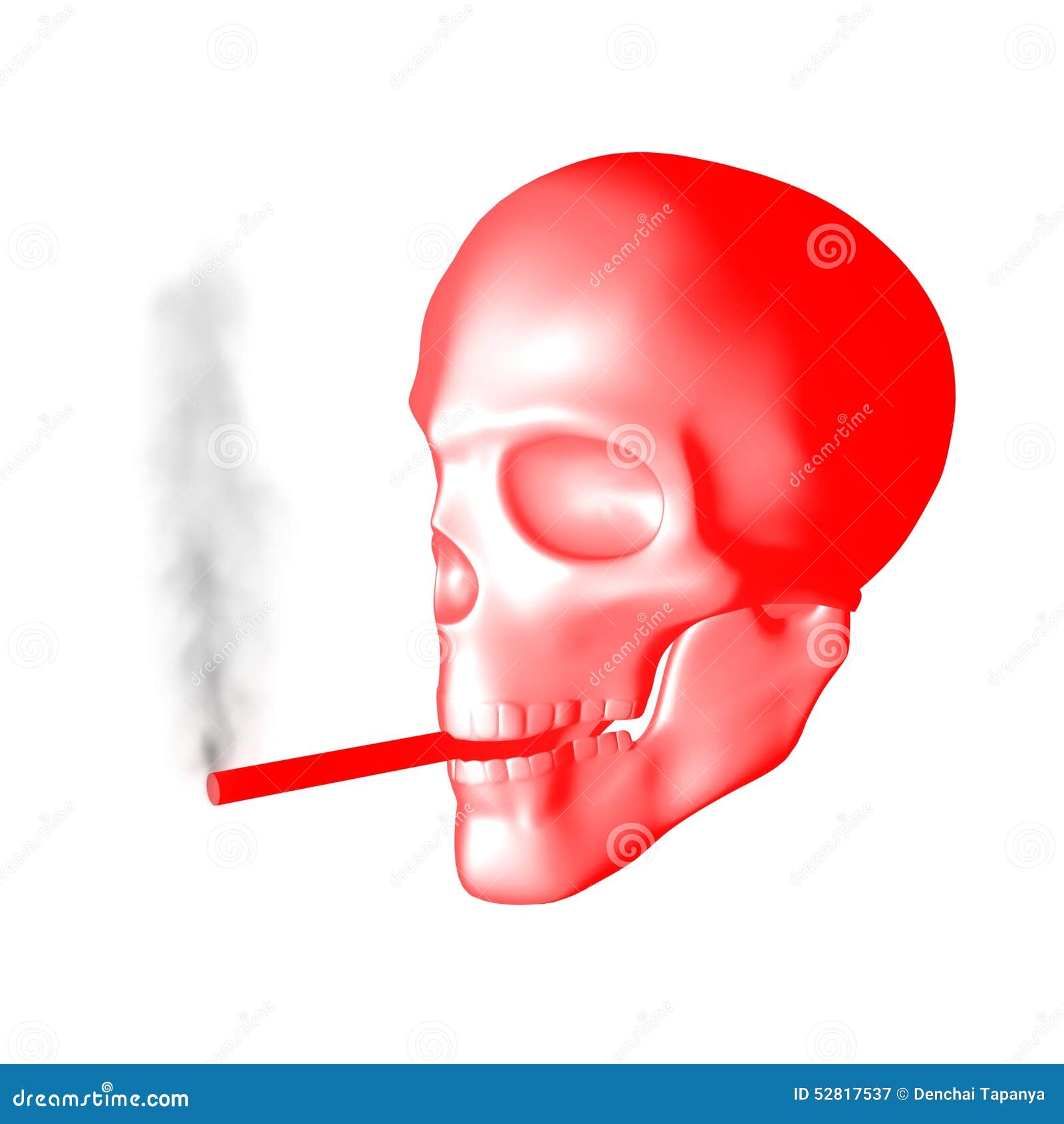 Skull smoking stock illustration. Illustration of smoke - 52817537
