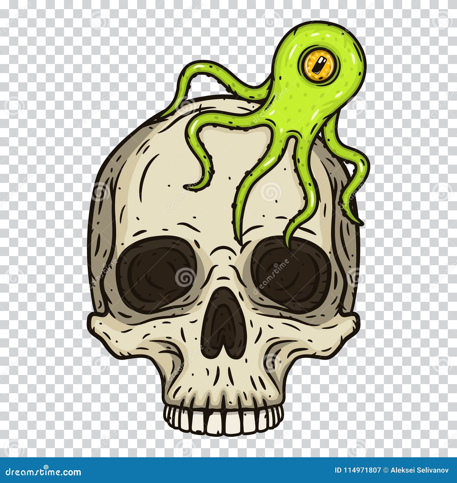 Human Parasite Giardia. Black And White Hand Drawn Illustration ...