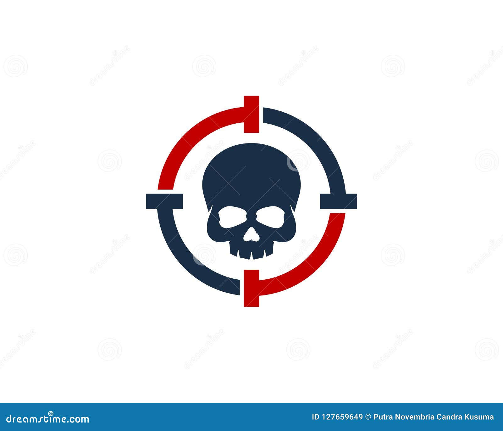Skull Target Logo Icon Design Stock Vector - Illustration of logo ...