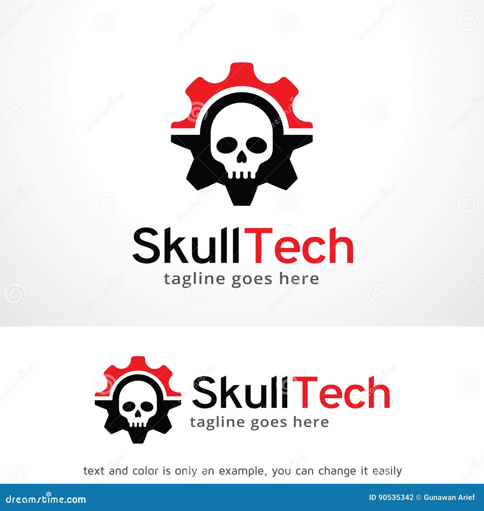 Skull Tech Logo Template Design Vector, Emblem, Design Concept ...