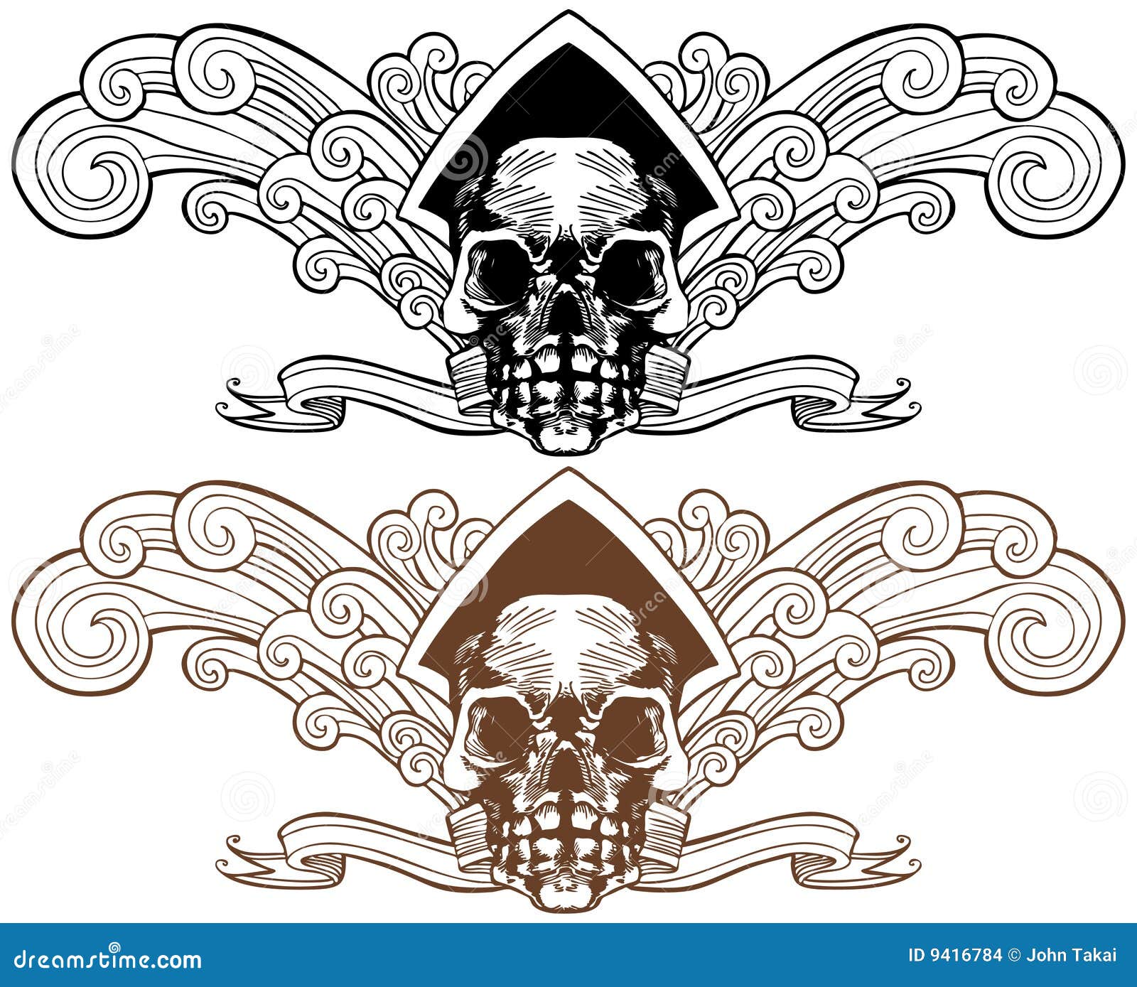 Skull Theme stock vector. Illustration of vector, design - 9416784