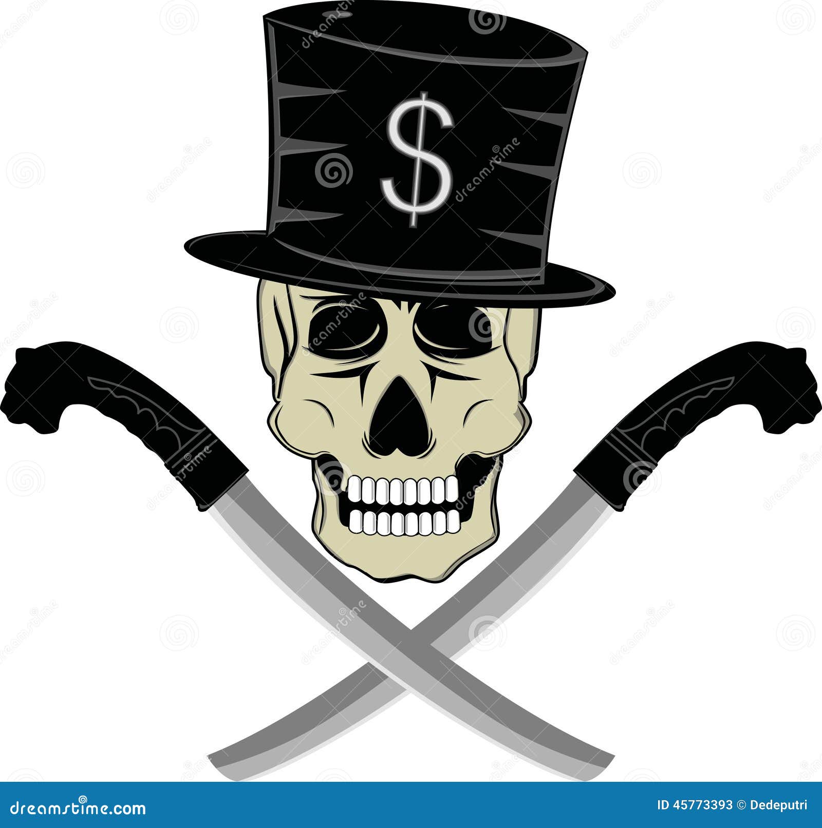 Skull thug stock vector. Illustration of cool, dangerous - 45773393