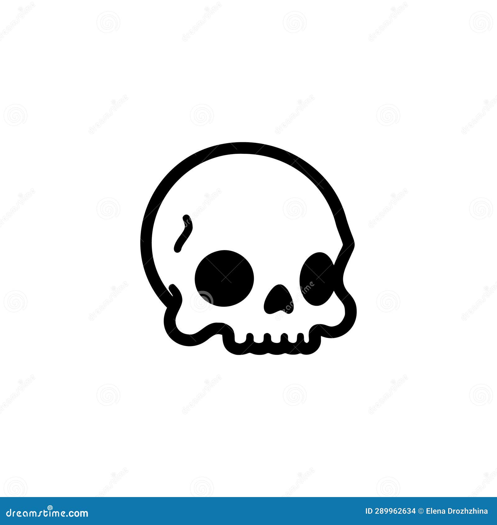 Skull tiny icon. stock vector. Illustration of evil - 289962634