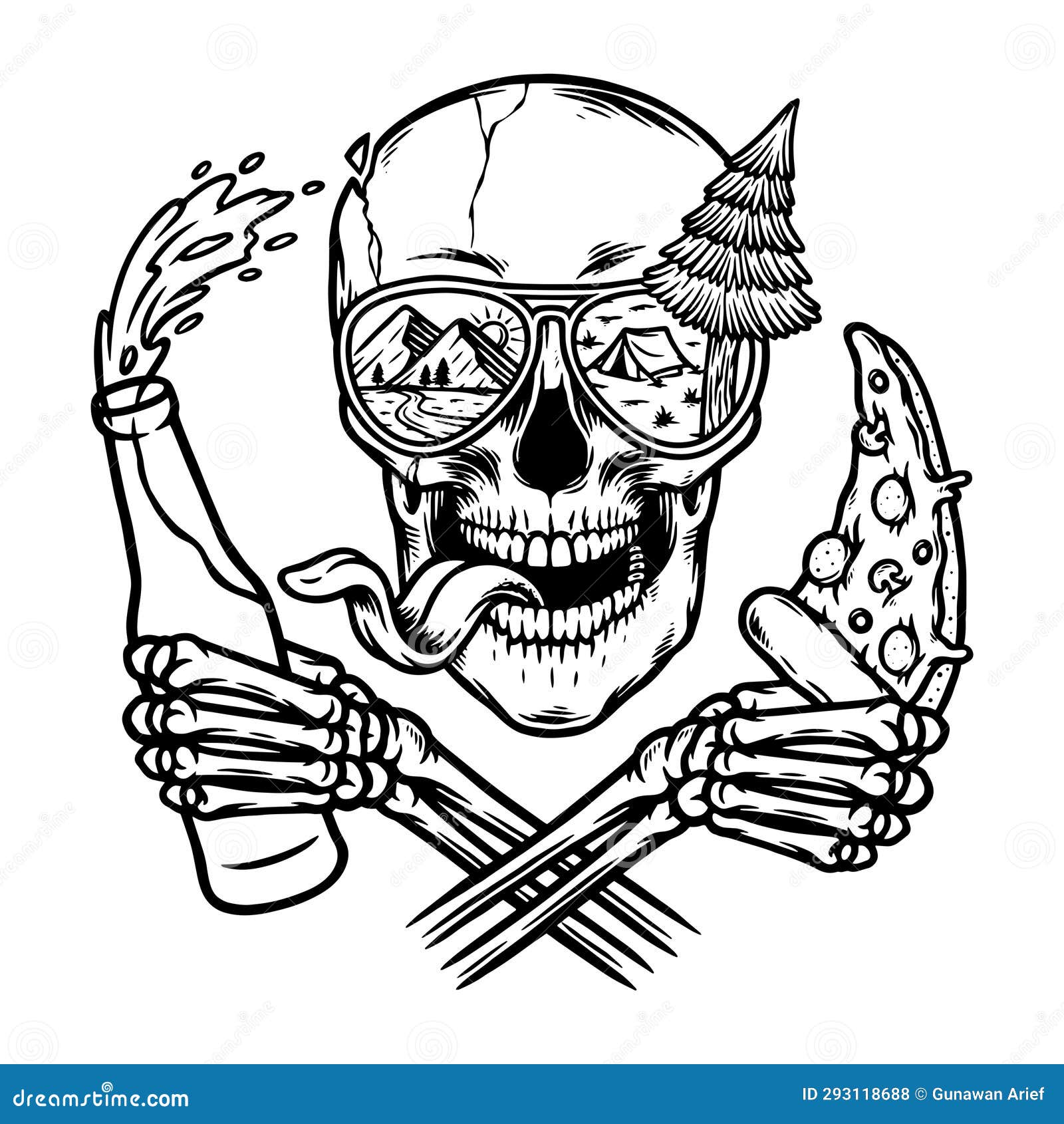 Skull With Glasses Royalty-Free Stock Photography | CartoonDealer.com ...