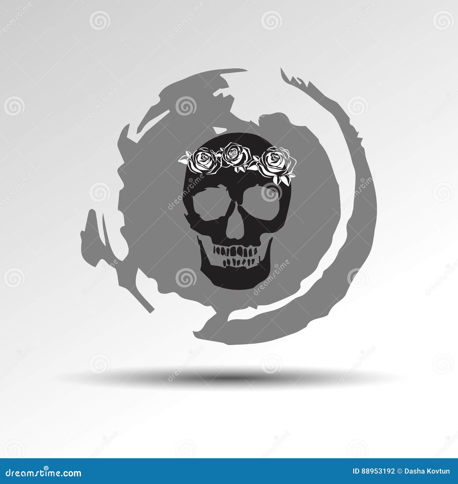 Skull Vector Dead Skeleton Halloween Illustration Cartoon Stock Vector ...