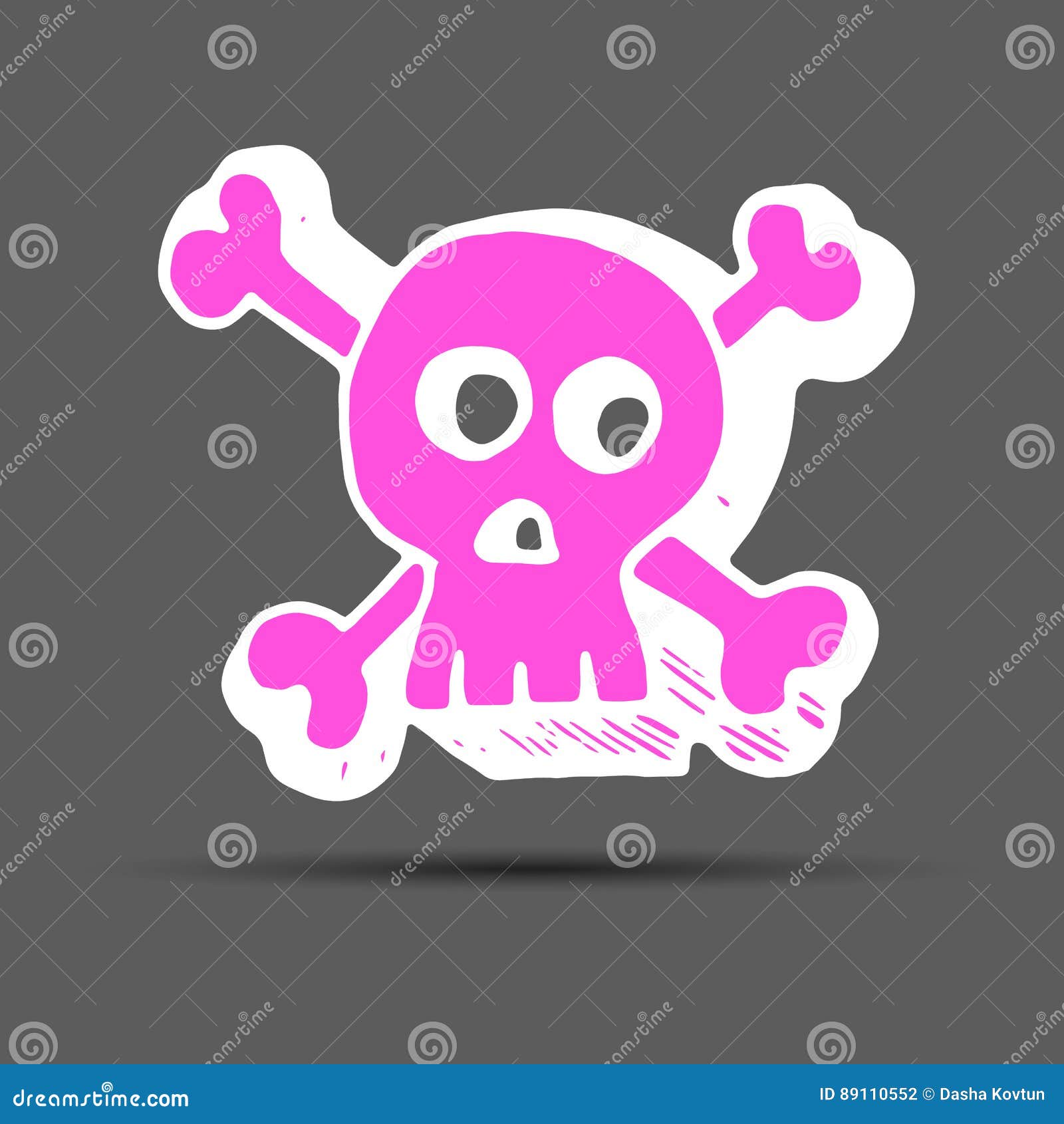 Skull Vector Dead Skeleton Halloween Illustration Cartoon Stock Vector ...
